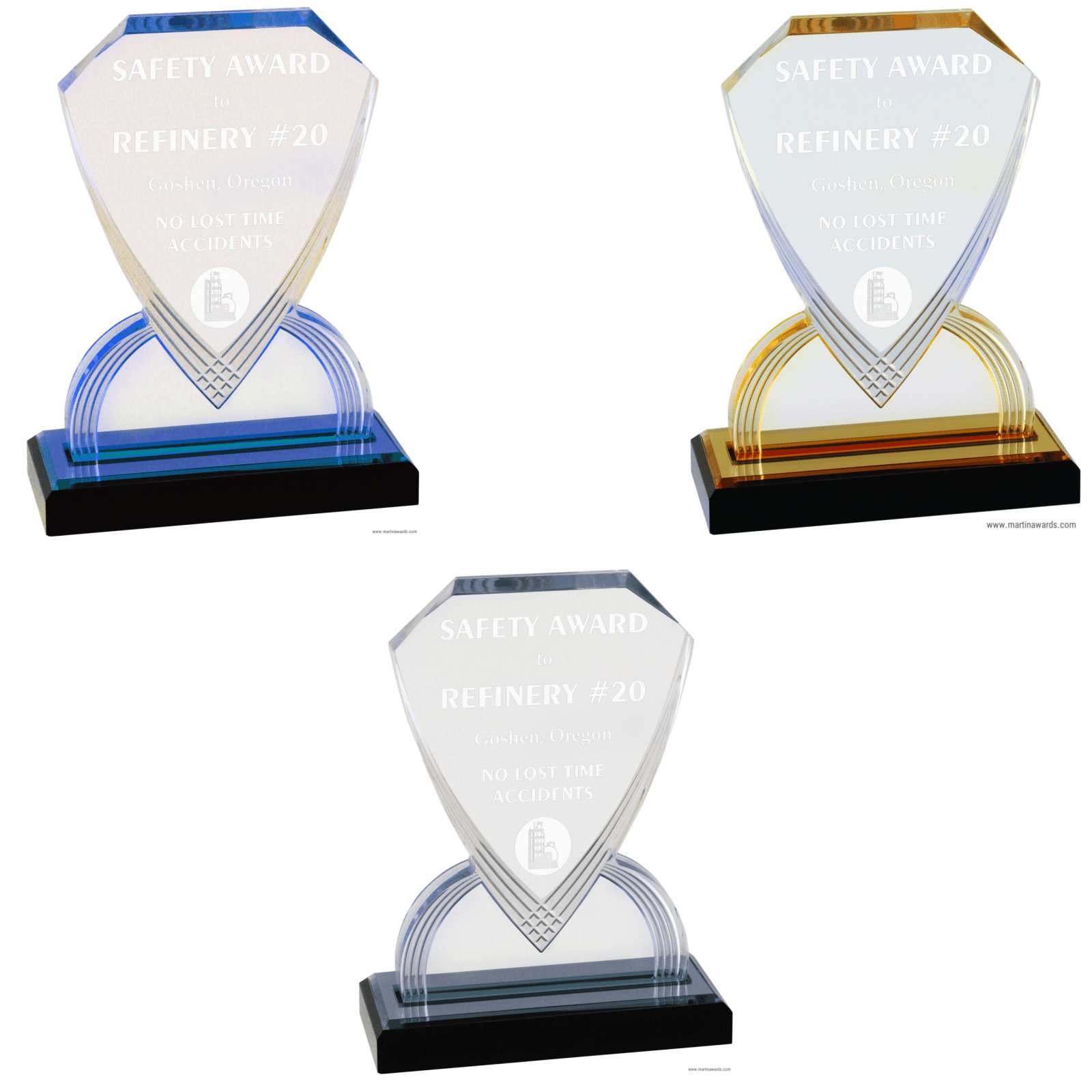 Shield Carved Impress Acrylic Awards – Martin Awards